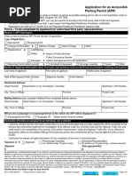 Disability Parking Permit Application Form | PDF | Driver's License ...