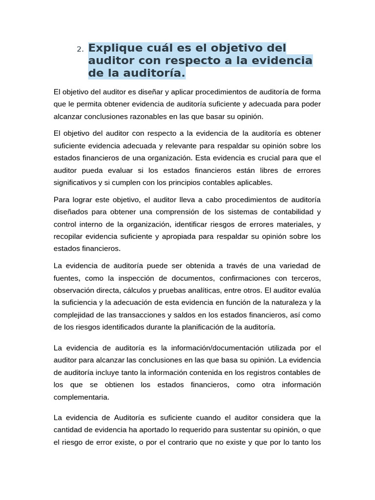 Aporte Andy Almendarez Auditoria | PDF | Auditoría | Estado financiero
