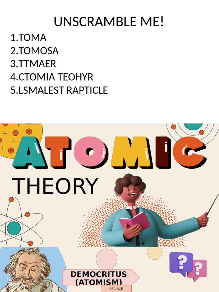 Atomic Theory Science Presentation Colorful 3D Style | PDF | Atoms ...