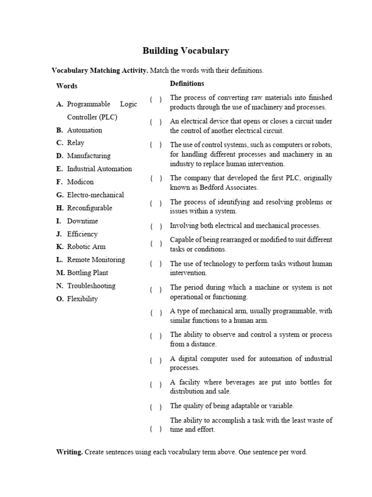 Building Vocabulary Control Logic Functions | PDF | Automation | Programmable Logic Controller