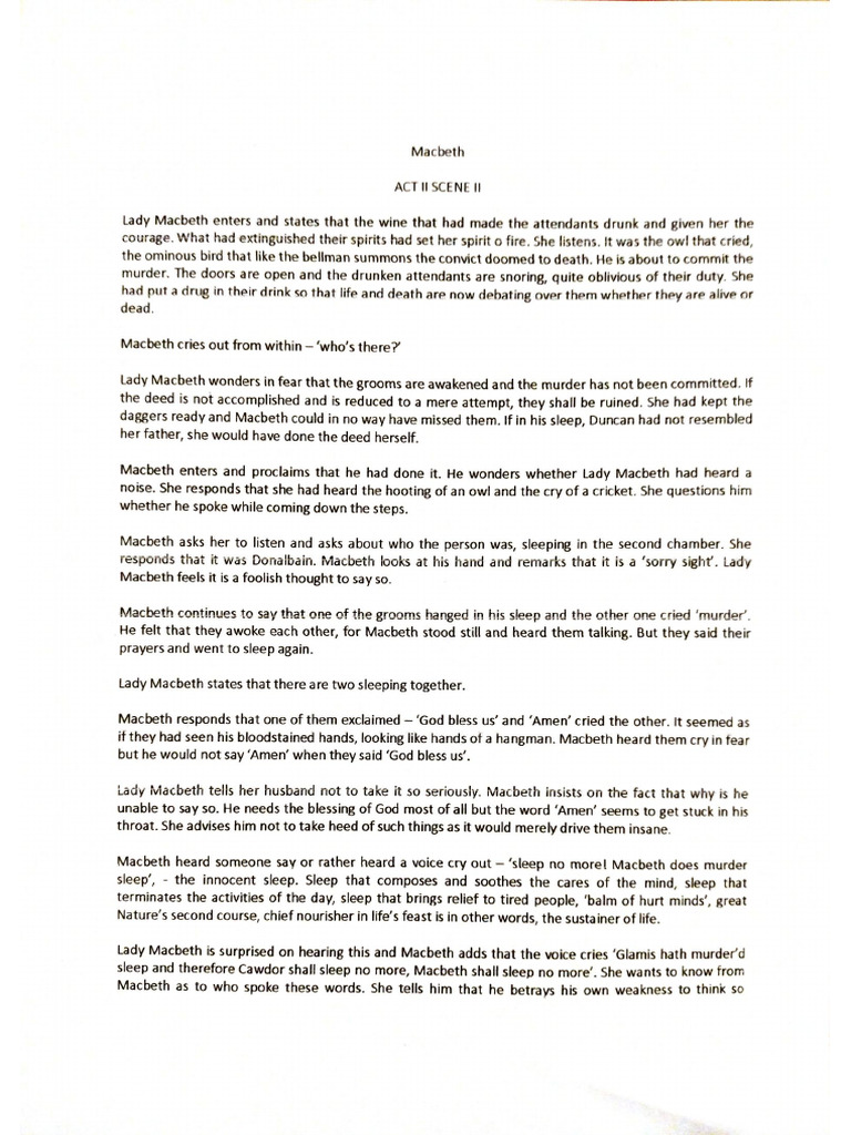 Act 2 Scene 2 | PDF