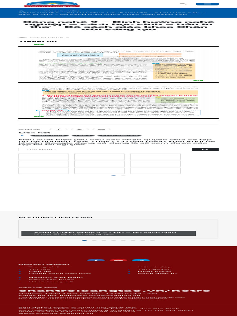Công NGH 9 - NHH NG NGH Nghi P - Sách H C Sinh - B Nin TH - B Sách Giáo Khoa Chân TR Isángt o | PDF