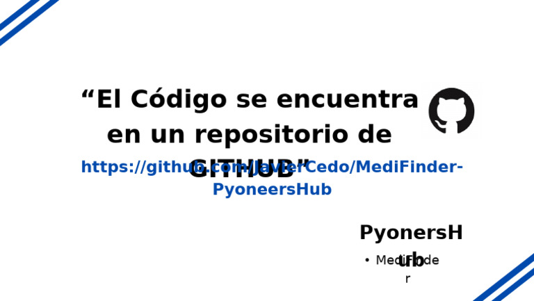 _Código de MediFinder (GITHUB) | PDF