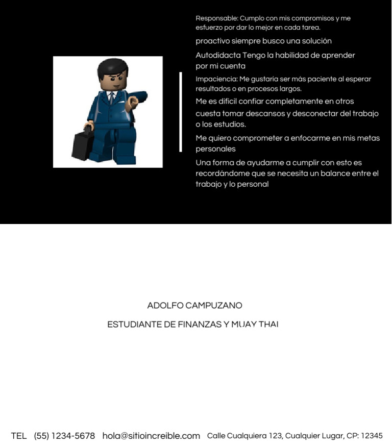 Tarjeta de presentación formal negro y blanco elegante.pdf | PDF