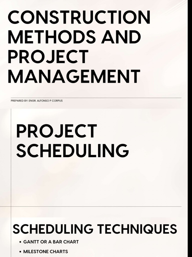 Project Scheduling | PDF