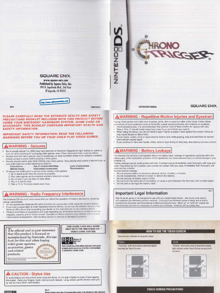 Chrono Trigger - Manual - NDS | PDF