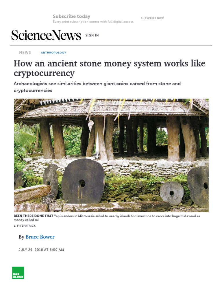 How An Ancient Stone Money System Works Like Cryptocurrency | PDF | Bitcoin | Cryptocurrency