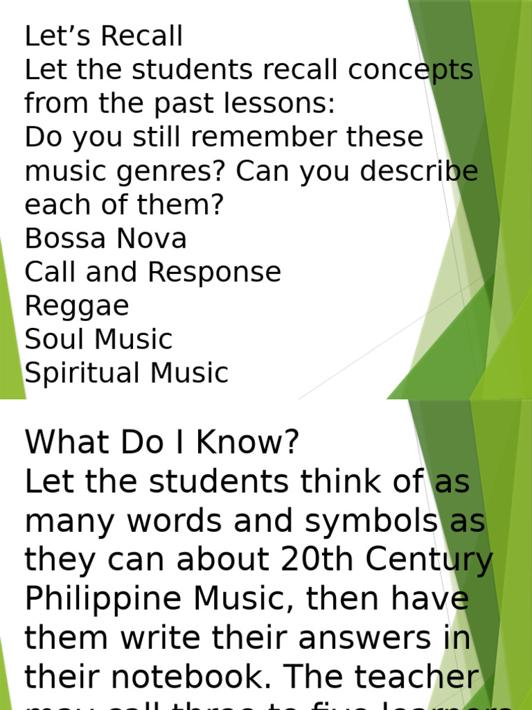 Overview of Contemporary Philippine Music | PDF | Performing Arts ...