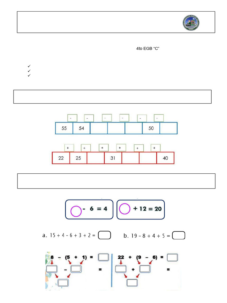 4to C - Matemática Fila 2 - Segundo Parcial | PDF | Matemáticas