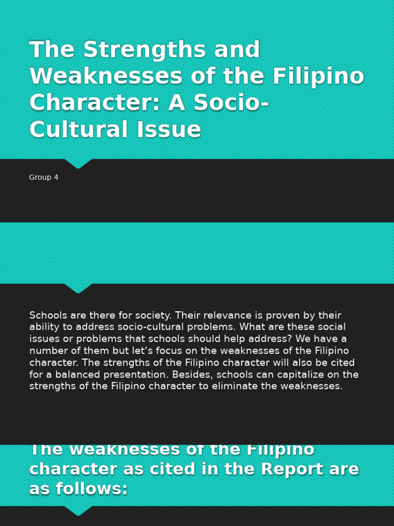 Filipino Character Strengths and Weaknesses | PDF | Disciplines | Faith