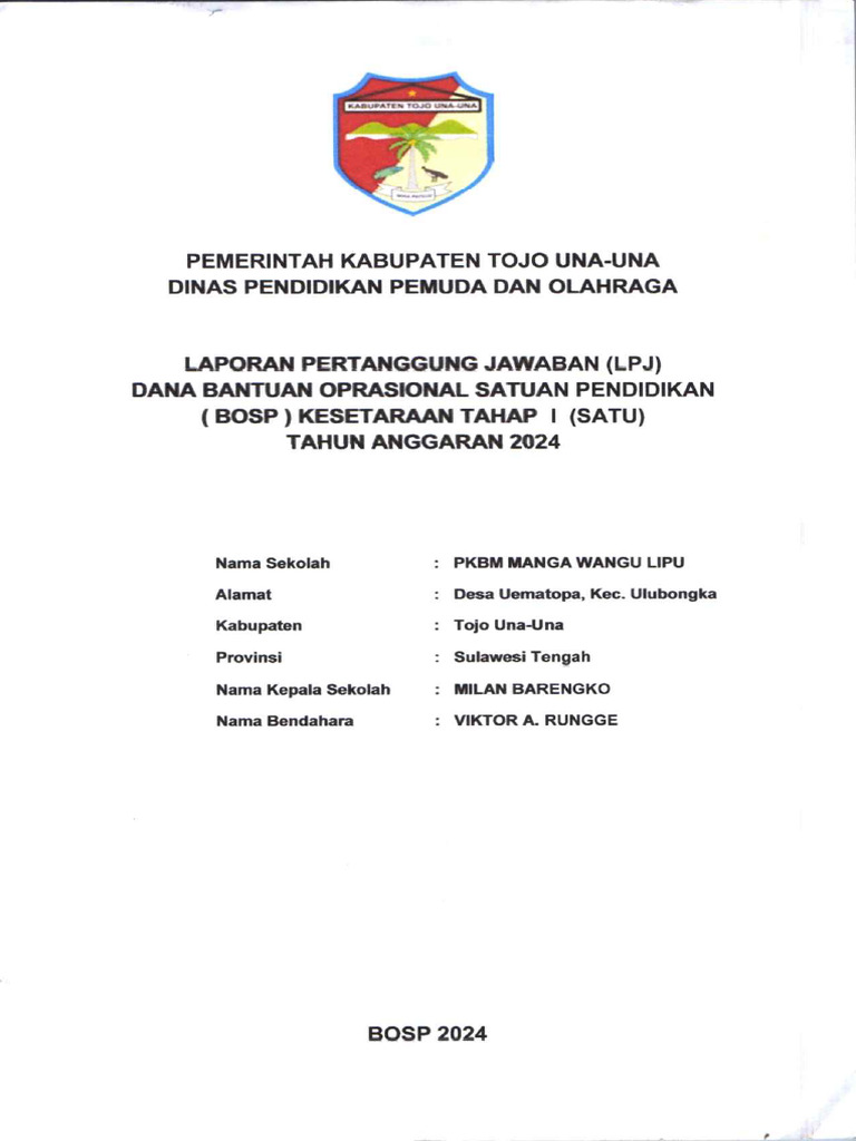 LPJ PKBM Mangawangulipu 2024 | PDF