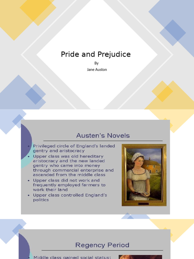 Pride and Prejudice PPT Latest | PDF