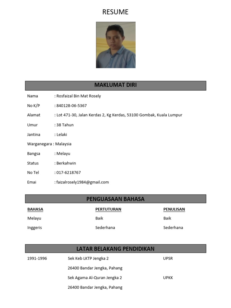 Resume - Faizal | PDF