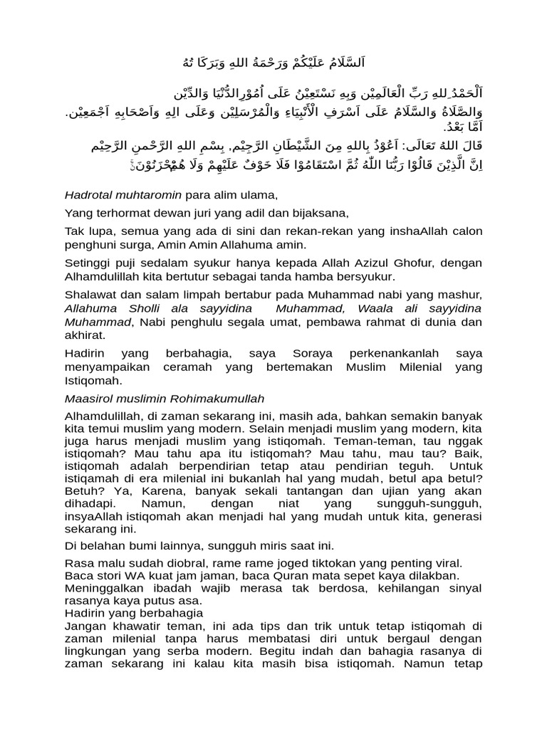 Teks Soraya FLSPAI | PDF