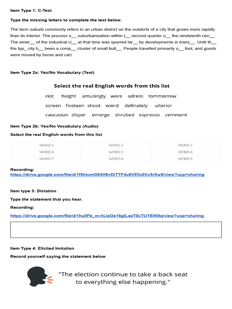 English Language Skills Test | PDF