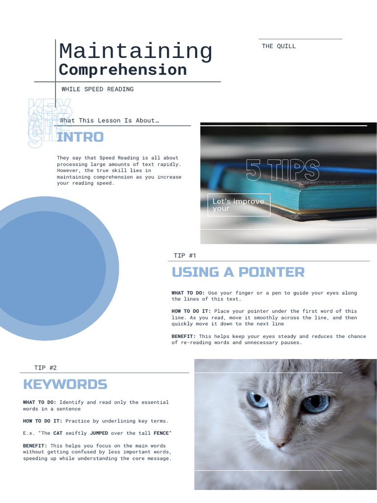Maintaining Comprehension - Varjitha Kovarthanan | PDF | Speed Reading | Cognitive Science