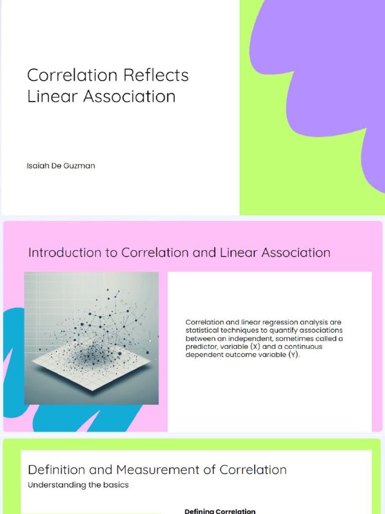 Correlation Reflects Linear Equation - de Guzman Isaiah | PDF