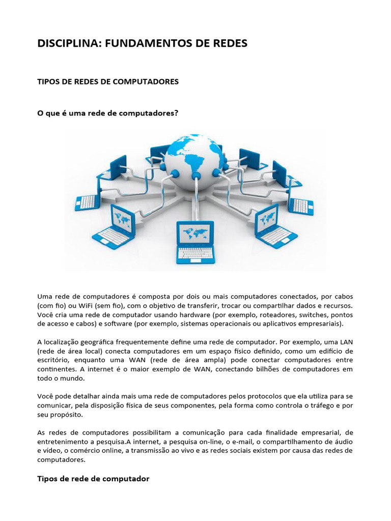 Fundamentos de Redes de Computadores-1 | PDF | Rede de computadores ...