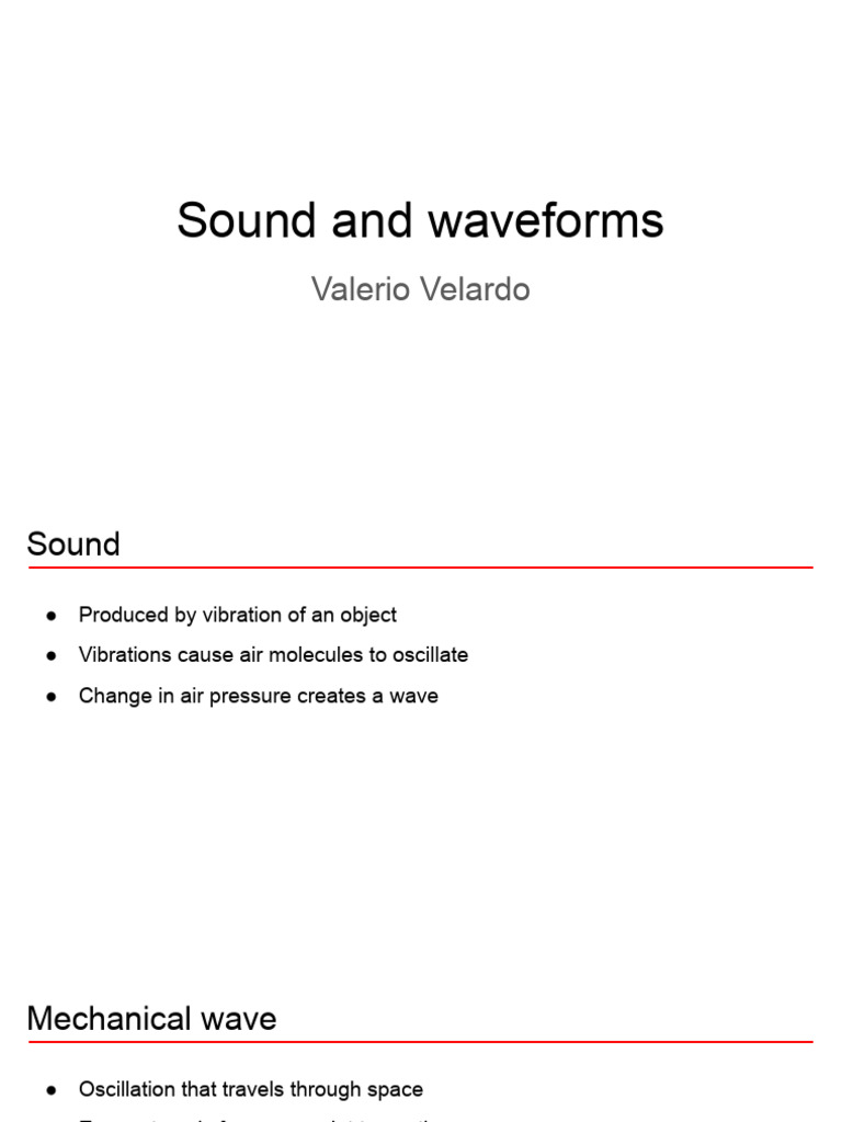 2 - Sound and Waveforms | PDF