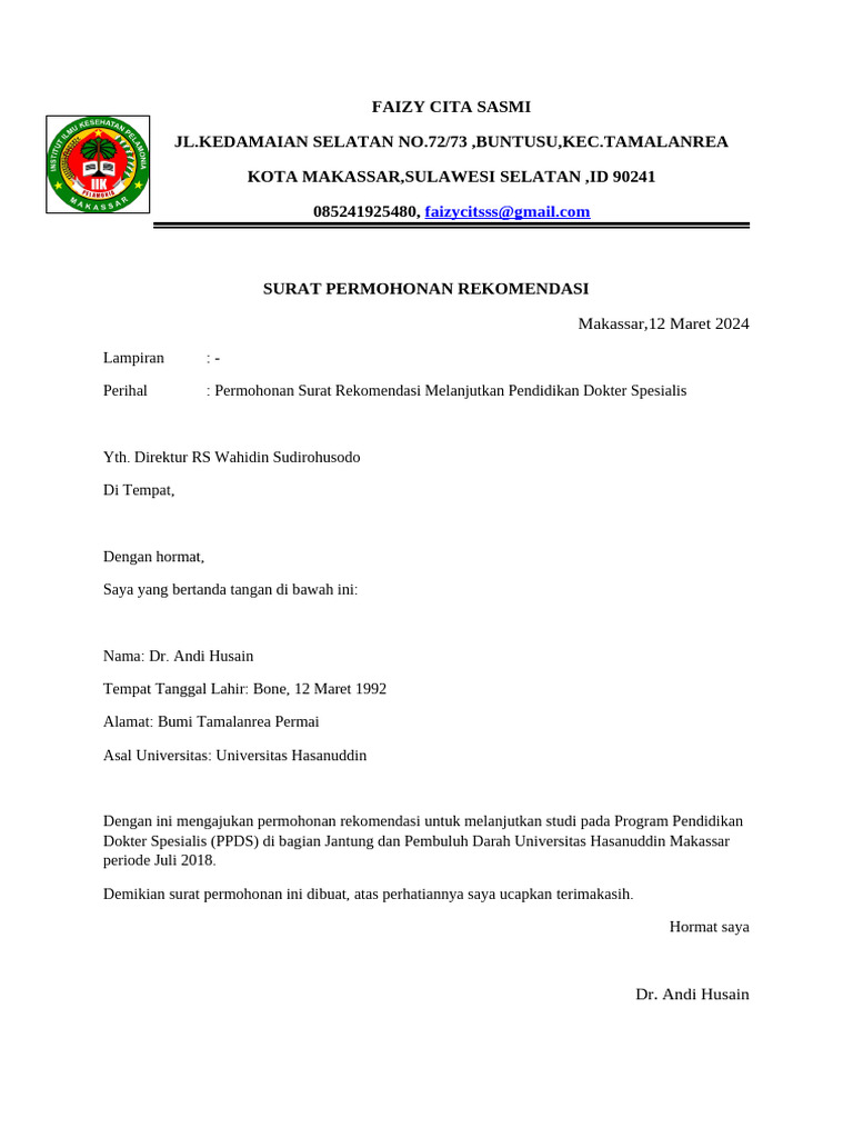 JENIS SURAT FAIZY CITA SASMI | PDF