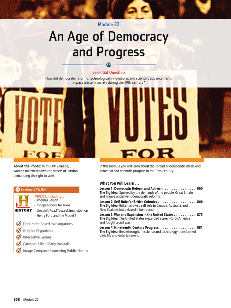 19th Century Democratic Reforms | PDF | Emmeline Pankhurst | Women's Suffrage