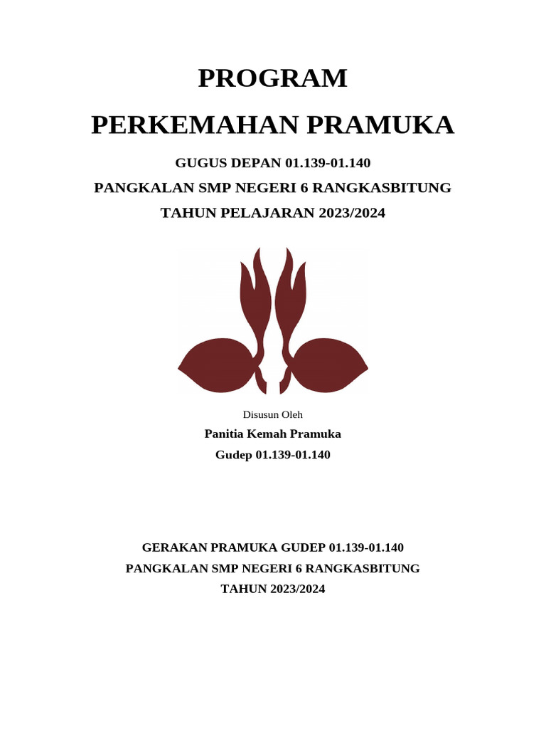 Proposal Perkemahan Pramuka | PDF