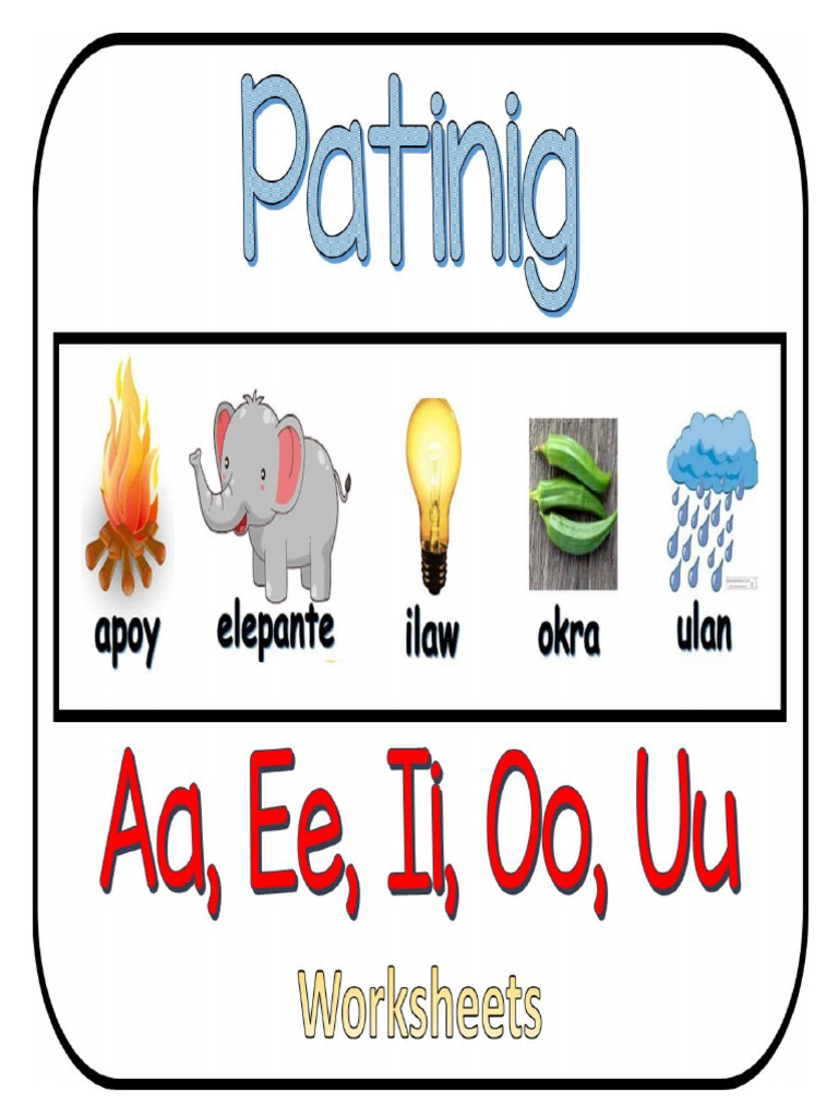 Patinig (Vowels) | PDF
