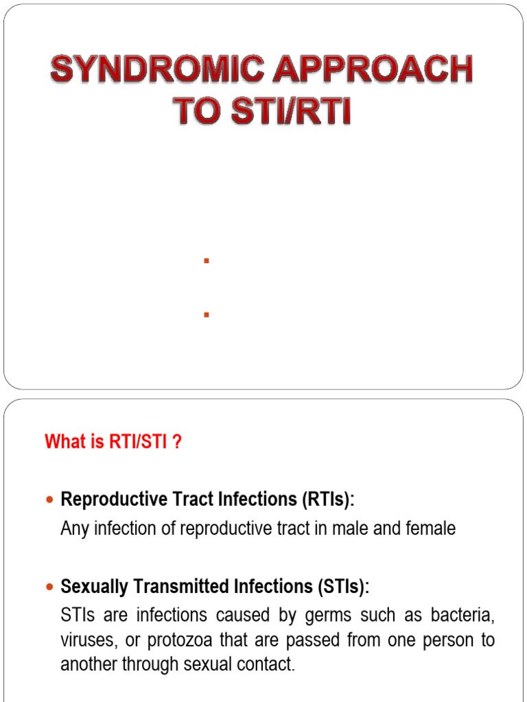 Understanding RTIs and STIs Management | PDF | Sexually Transmitted ...