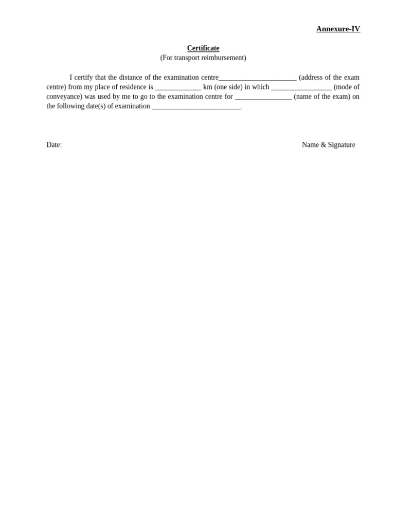 Annexure-IV Certificate of Declaration | PDF