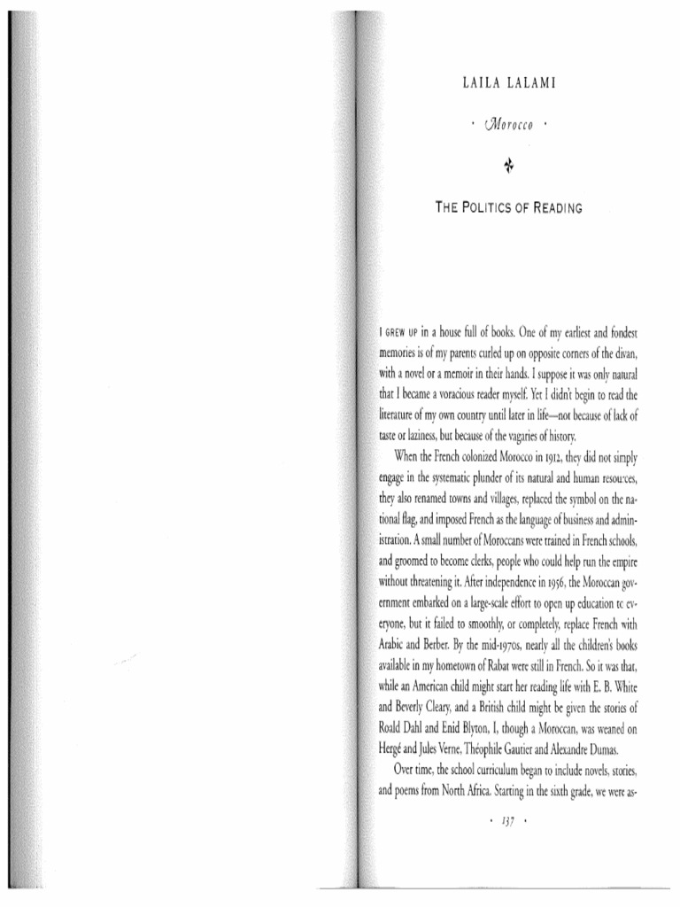 Laila Lalami, Morocco, The Politics of Reading | PDF