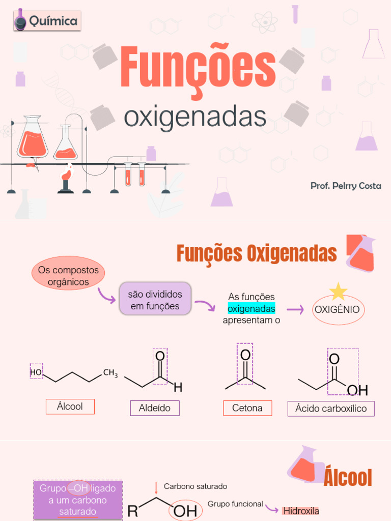 Funções Oxigenadas na Química Orgânica | PDF | Éster | Aldeído
