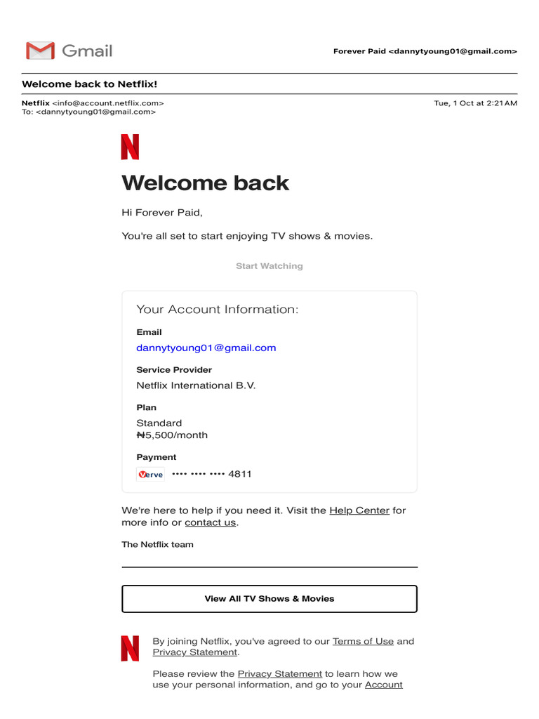 Welcome Back To Netflix! | PDF