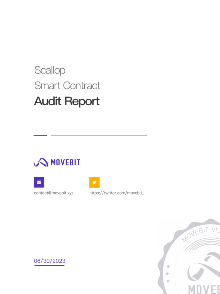 Scallop Smart Contract Audit Summary | PDF | Loans | Formal Verification