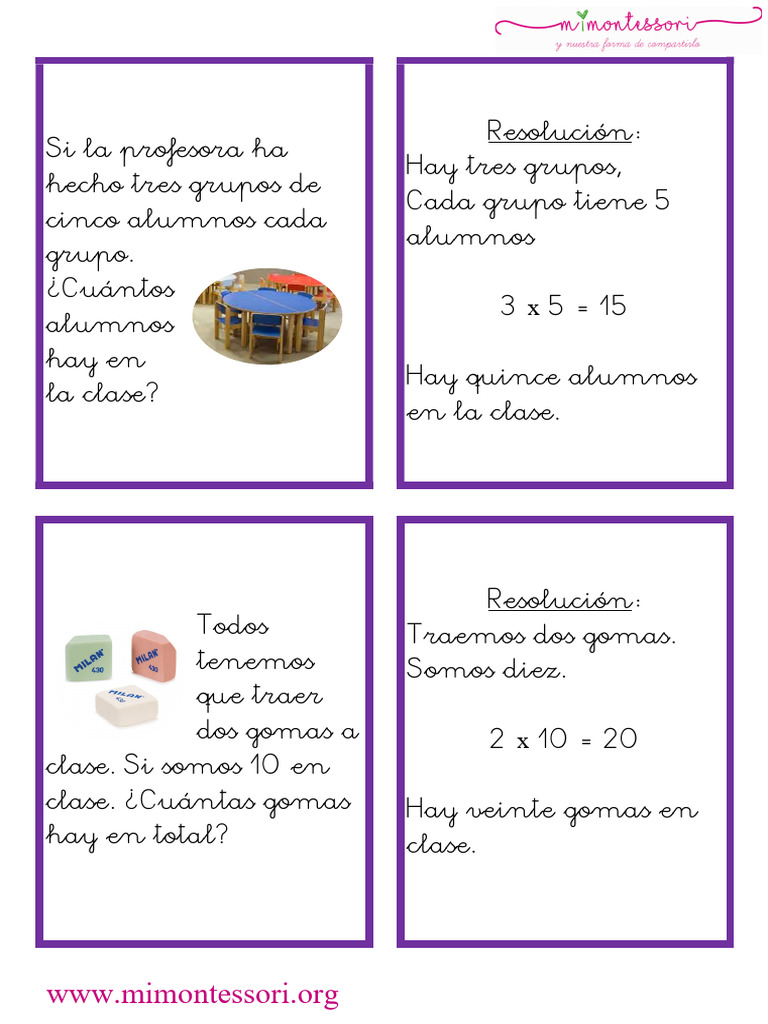 Problemas de multiplicación para primaria | PDF