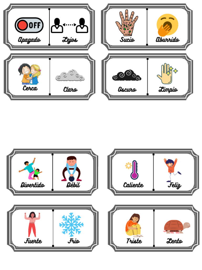 11 Anexo XI Dominó Antónimos | PDF