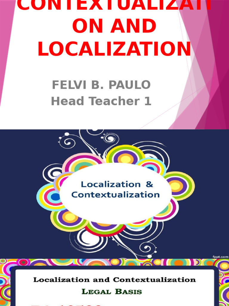 Contextualization-ppt-school-INSET-2023 | PDF