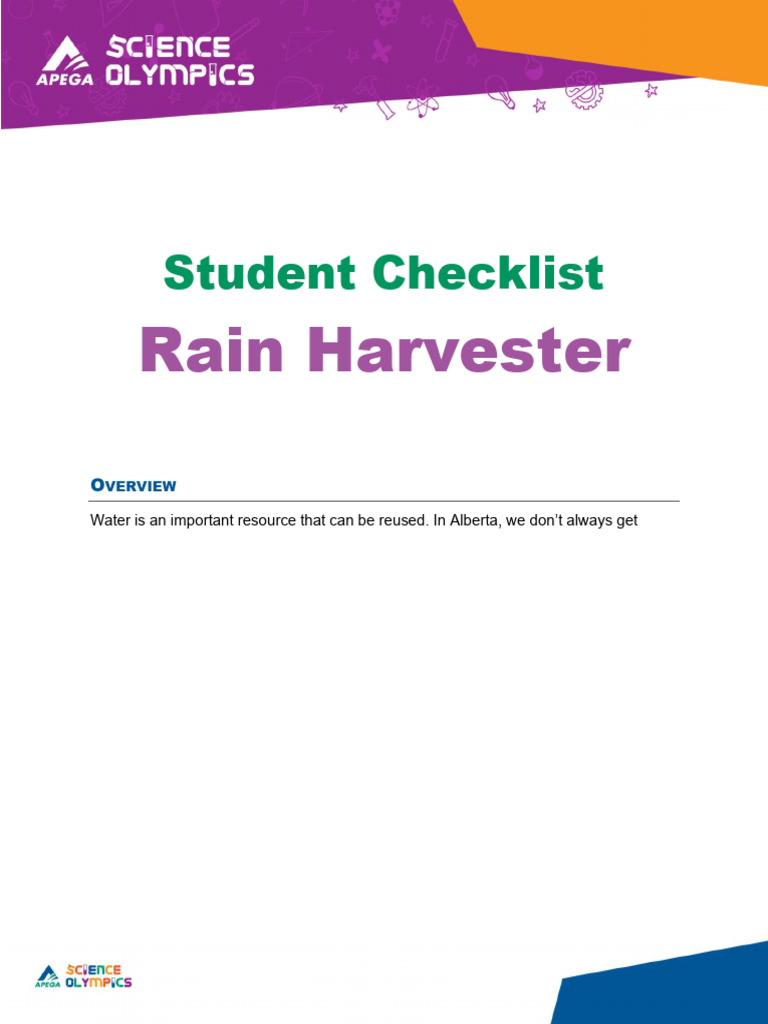 Rainwater Harvesting Challenge Guide | PDF | Water | Rain