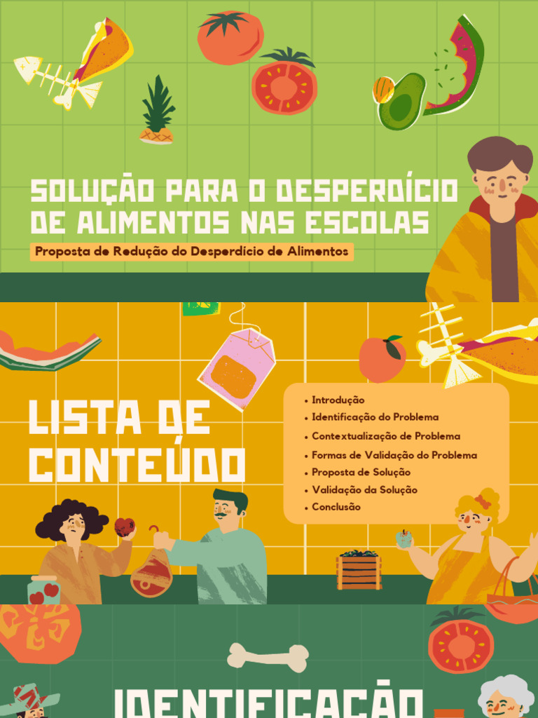 Redução do Desperdício de Alimentos Escolares | PDF | Desperdício ...