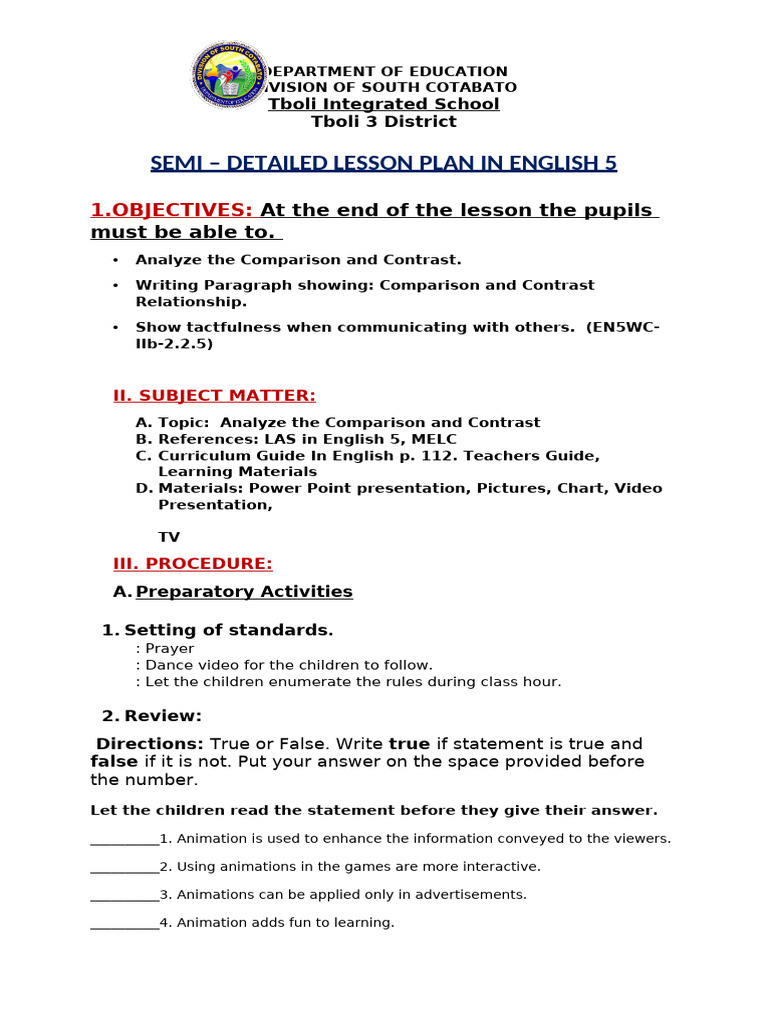 SEMI Detailed Lesson in English For COT 2 | PDF | Bees | Butterfly