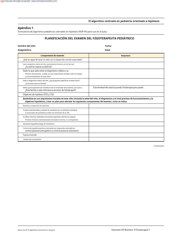 HOP-FA en Es | PDF | Terapia física