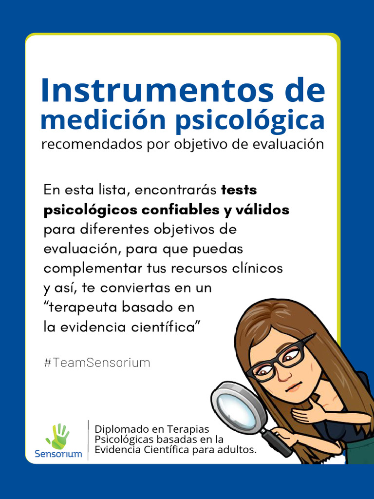 Instrumentos de Medicion Psicologicas | PDF | Ansiedad | Trastorno ...