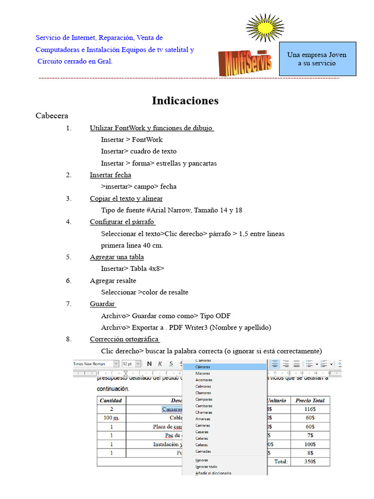 02 Ejercicios de Writer | PDF