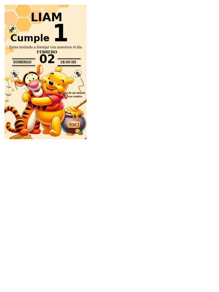 Tarjeta Liam | PDF
