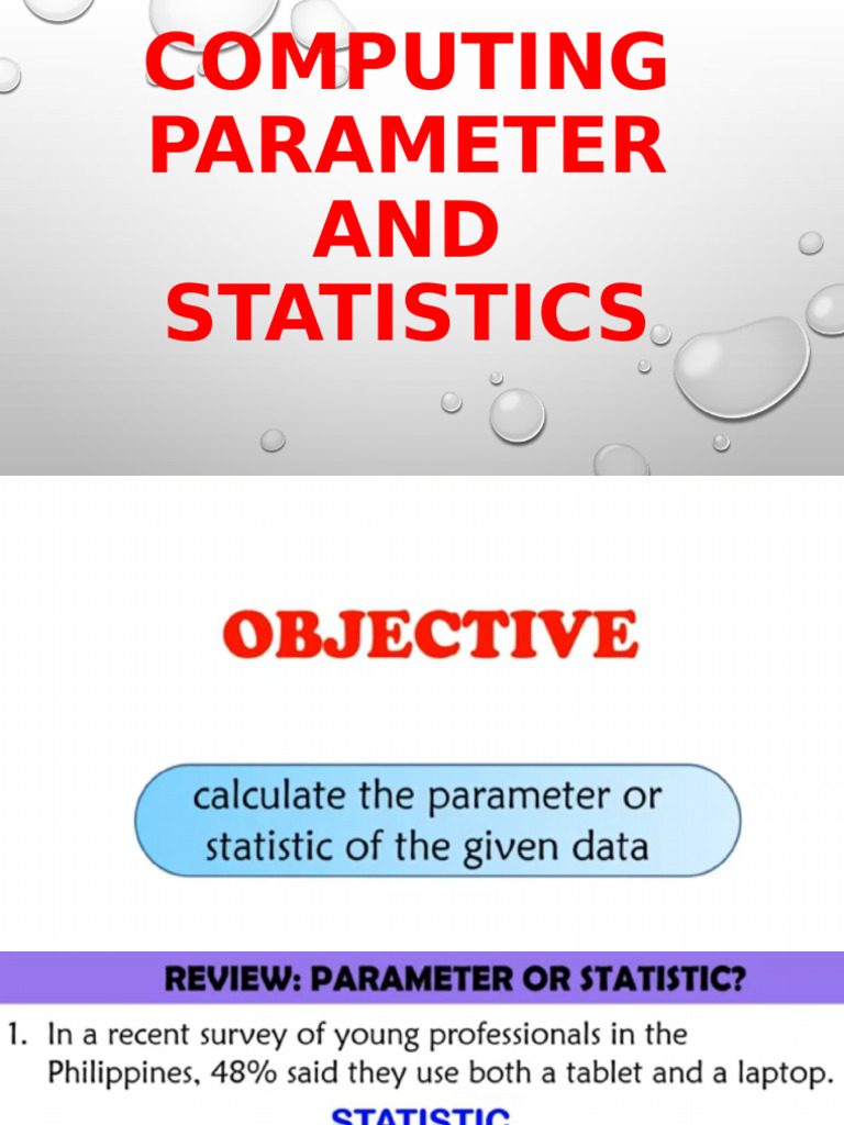 Computing Parameter and Statistics | PDF