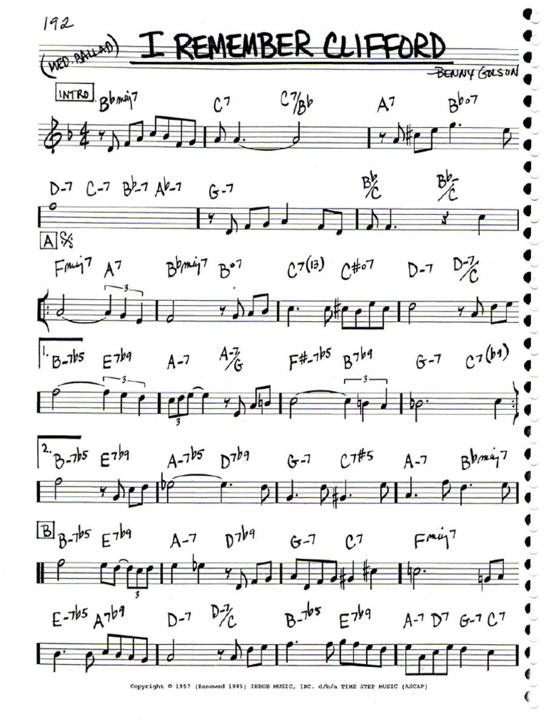 I Remember Clifford | PDF