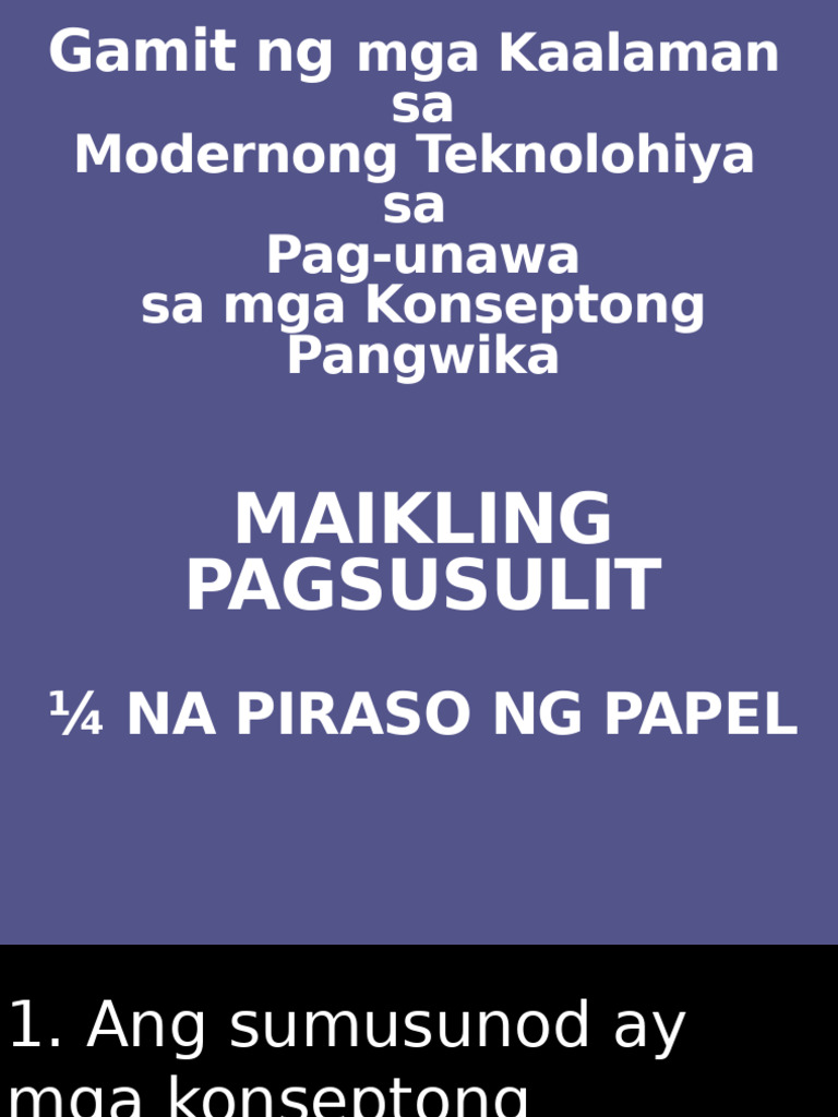 2 Gamit NG Kaalaman Sa Modernong Teknolohiya | PDF