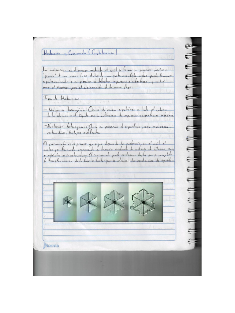 Nucleación y Crecimiento (Cristalización) | PDF