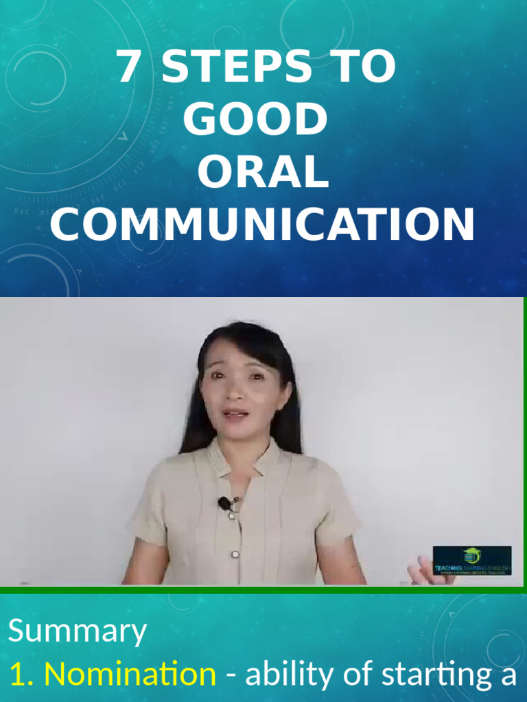 Effective Oral Communication Steps | PDF