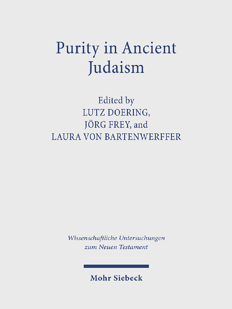 Purity in Ancient Judaism Complete | PDF | Bible | Gentile
