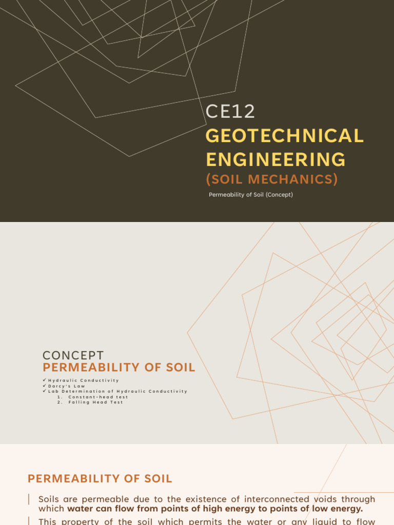 CE12 Lec08 Permeability | PDF | Soil Mechanics | Liquids